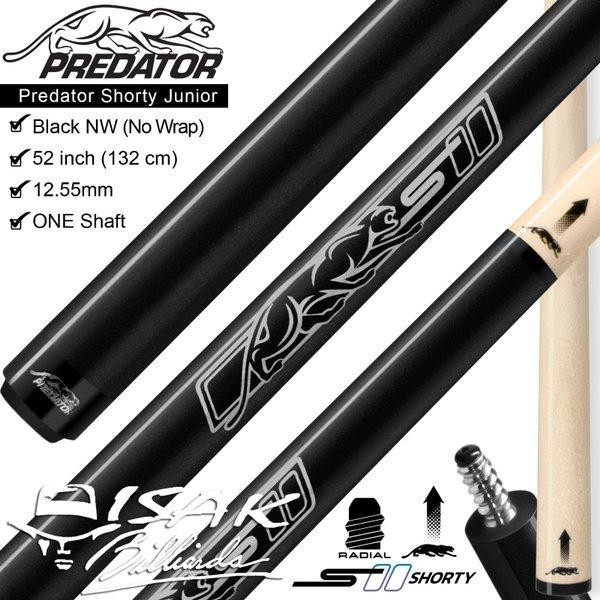Jual Predator Shorty Junior Black NW - 132cm Uniloc Billiard Cue Stick ...