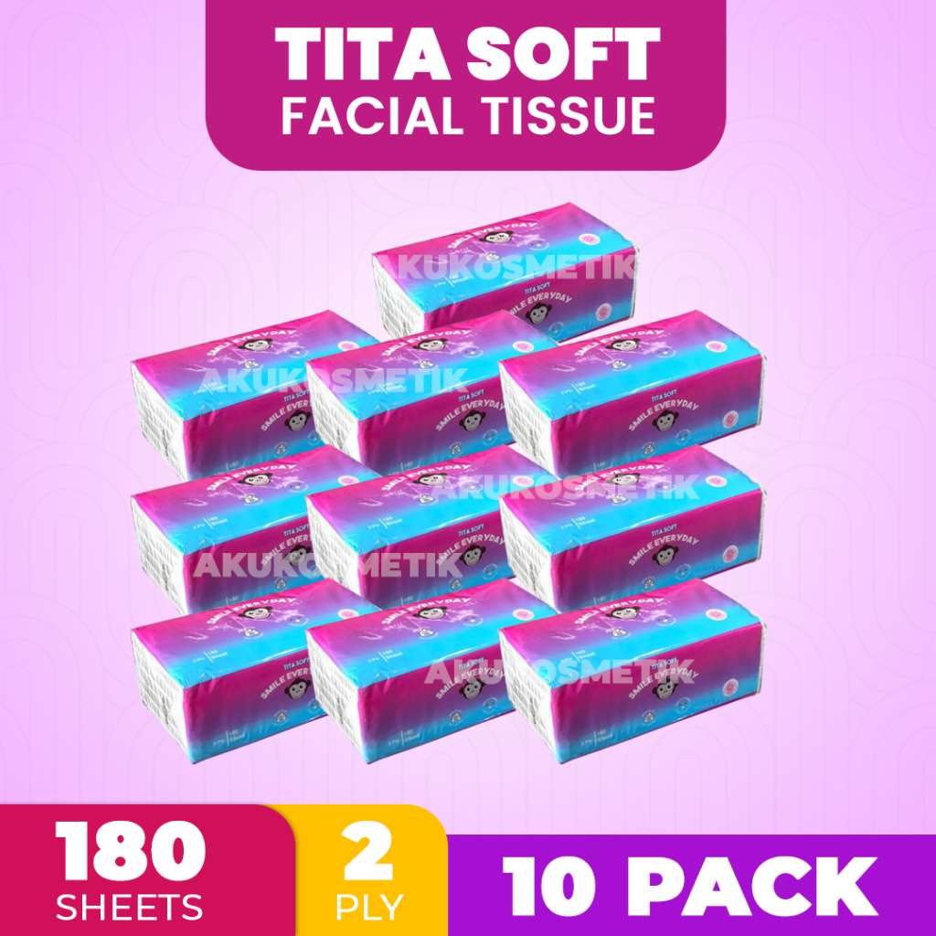Jual [Bundling 10 Pack] Tisu Tita Soft 180 Sheet / 2Ply Tissue Tissu ...