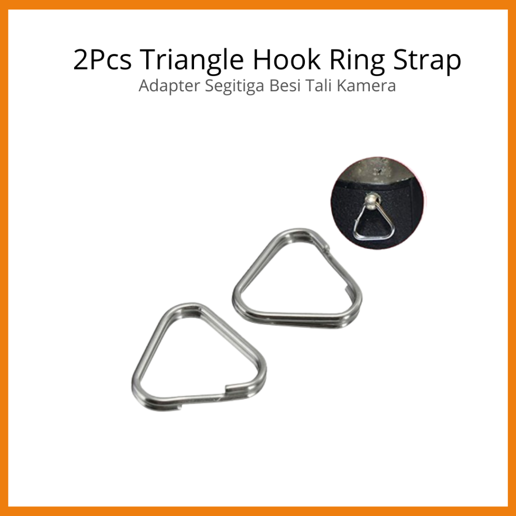 Jual 2Pcs Triangle Hook Ring Strap Adapter Segitiga Besi Tali Kamera ...