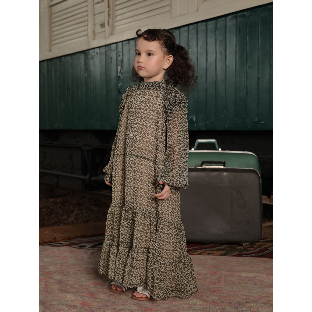 Jual Adelle Dress Olive - Aleza | Shopee Indonesia