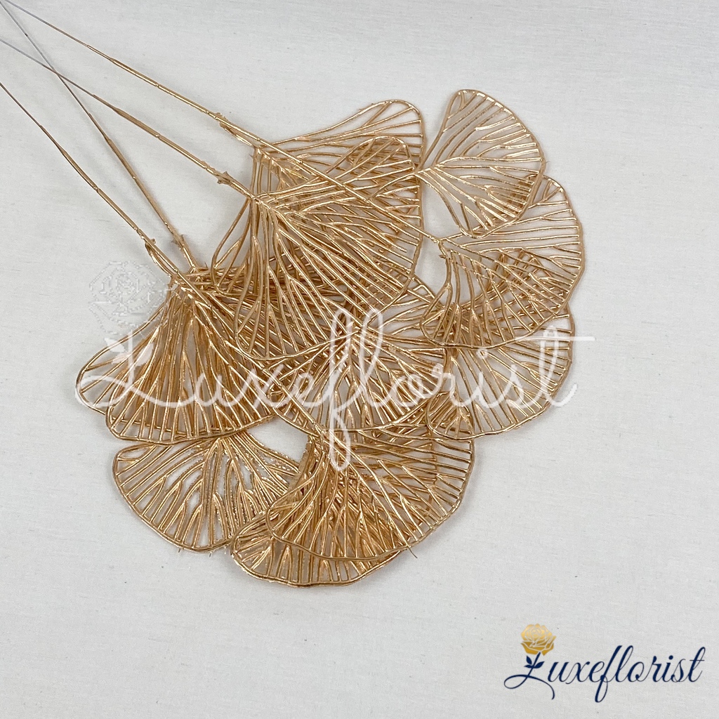 Jual Artificial Flower Shell Leaf Ginko Ginkgo Kecil Bunga Plastik ...