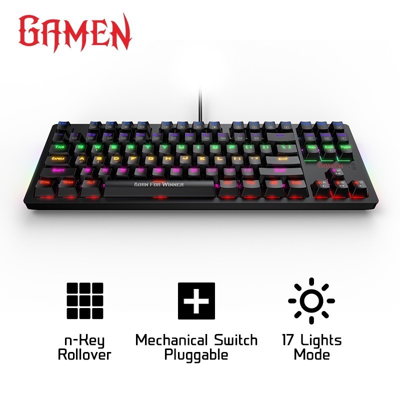 Jual Fantech ATOM MK876 RGB Gaming Mechanical Keyboard TKL | Shopee Indonesia