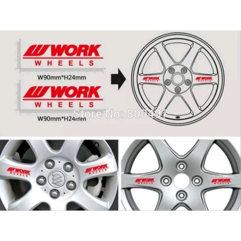Jual Stiker Velg WORK WHEELS Stiker Cutting velg Mobil | Shopee Indonesia