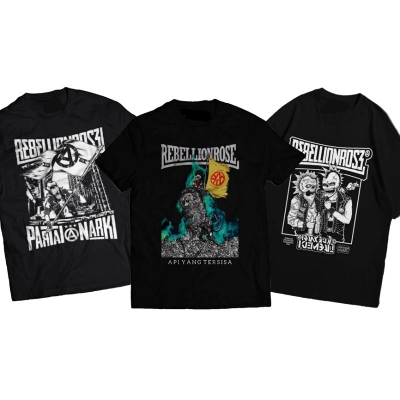 Jual Kaos punk band rebellion rose partai anarki / kaos musik lokal ...