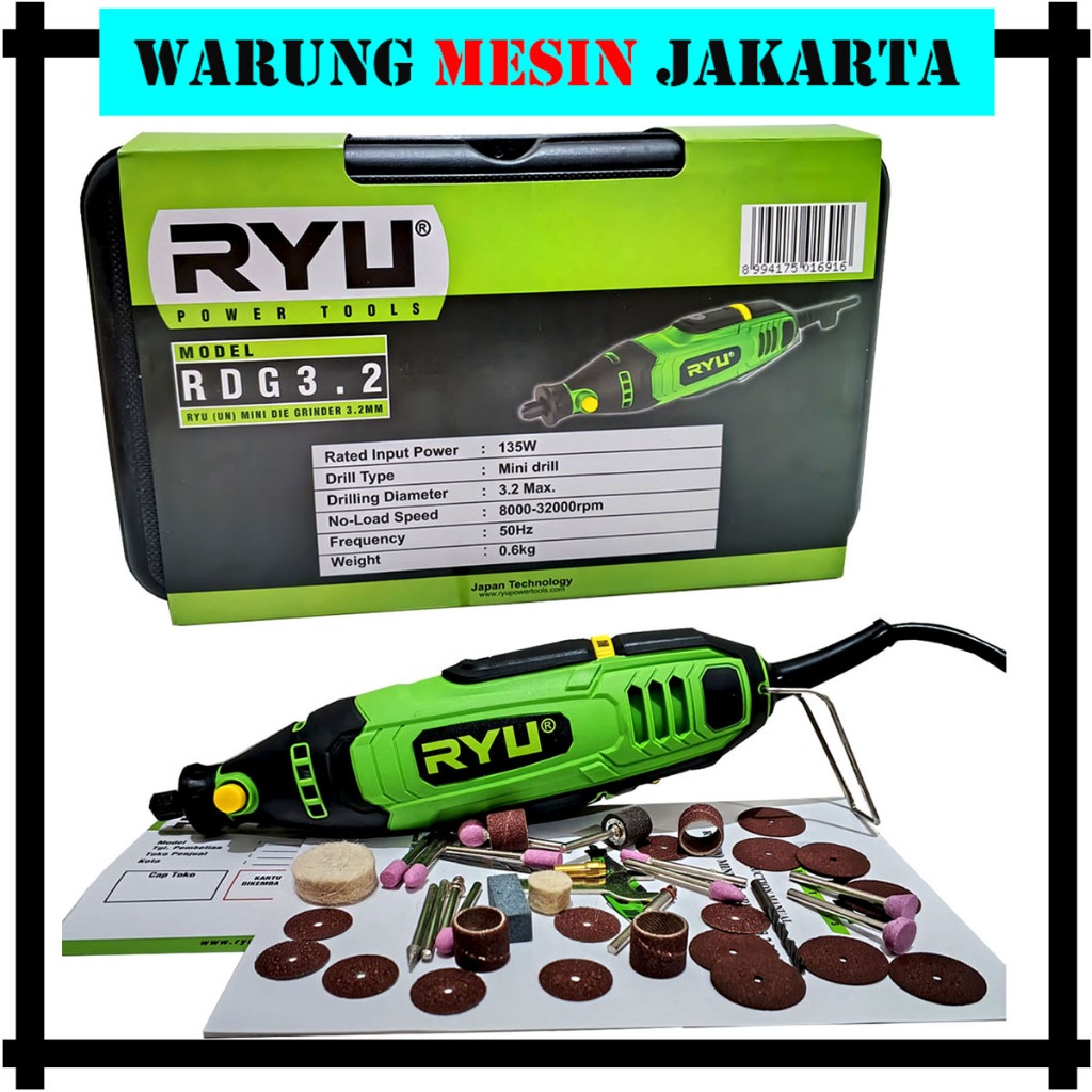 Jual MINI DIE GRINDER RYU RDG 3.2 MINI GRINDER MINI DRILL GRINDER RYU RDG | Shopee Indonesia