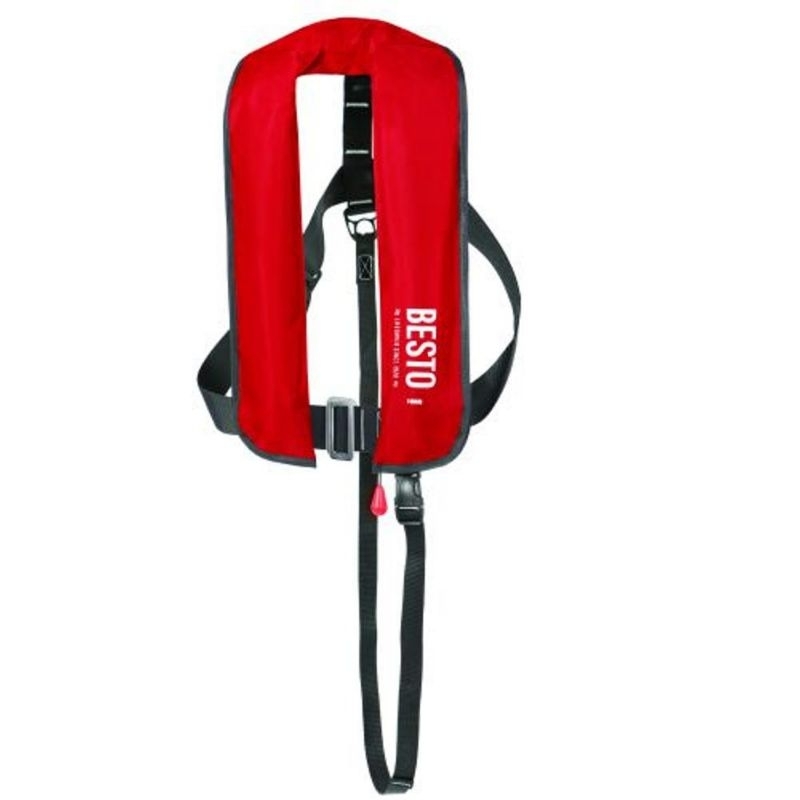 Jual Pelampung Life Jacket Automatic BESTO Inflatable Red 165N RE39160 ...