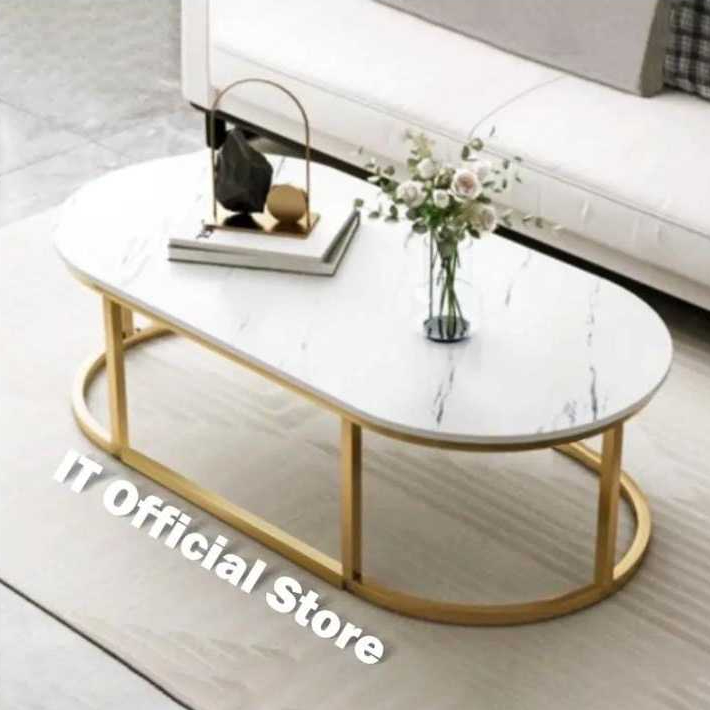 Jual Meja Tamu Marble Oval Meja Coffe Table Oval Meja Oval | Shopee ...