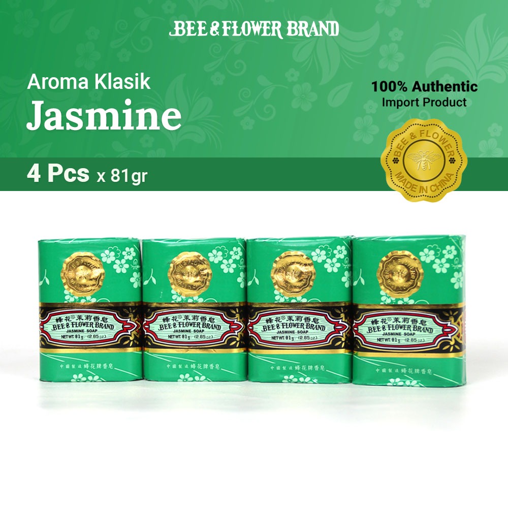 Jual BEE & FLOWER BAR SOAP JASMINE 81 Gr (4 Pcs) - Sabun Tawon Batang ...