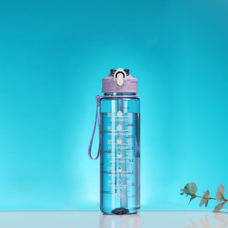Jual Botol minum 2 Liter Korea Transparant Pelangi Waktu Kata Motivasi ...