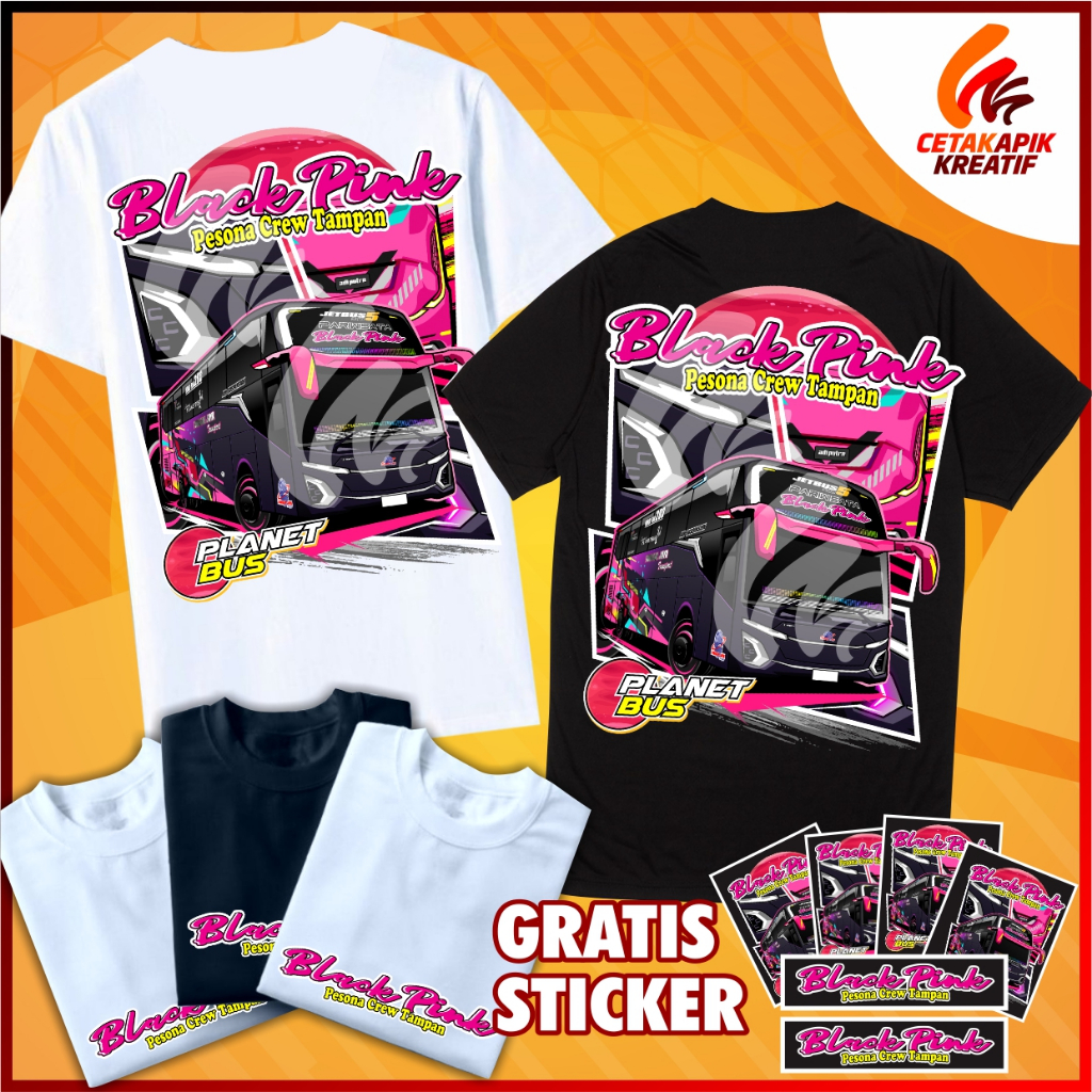 Jual (FREE STICKER)KAOS BUS TUNGGAL JAYA BLACKPINK ANAK DAN DEWASA ...