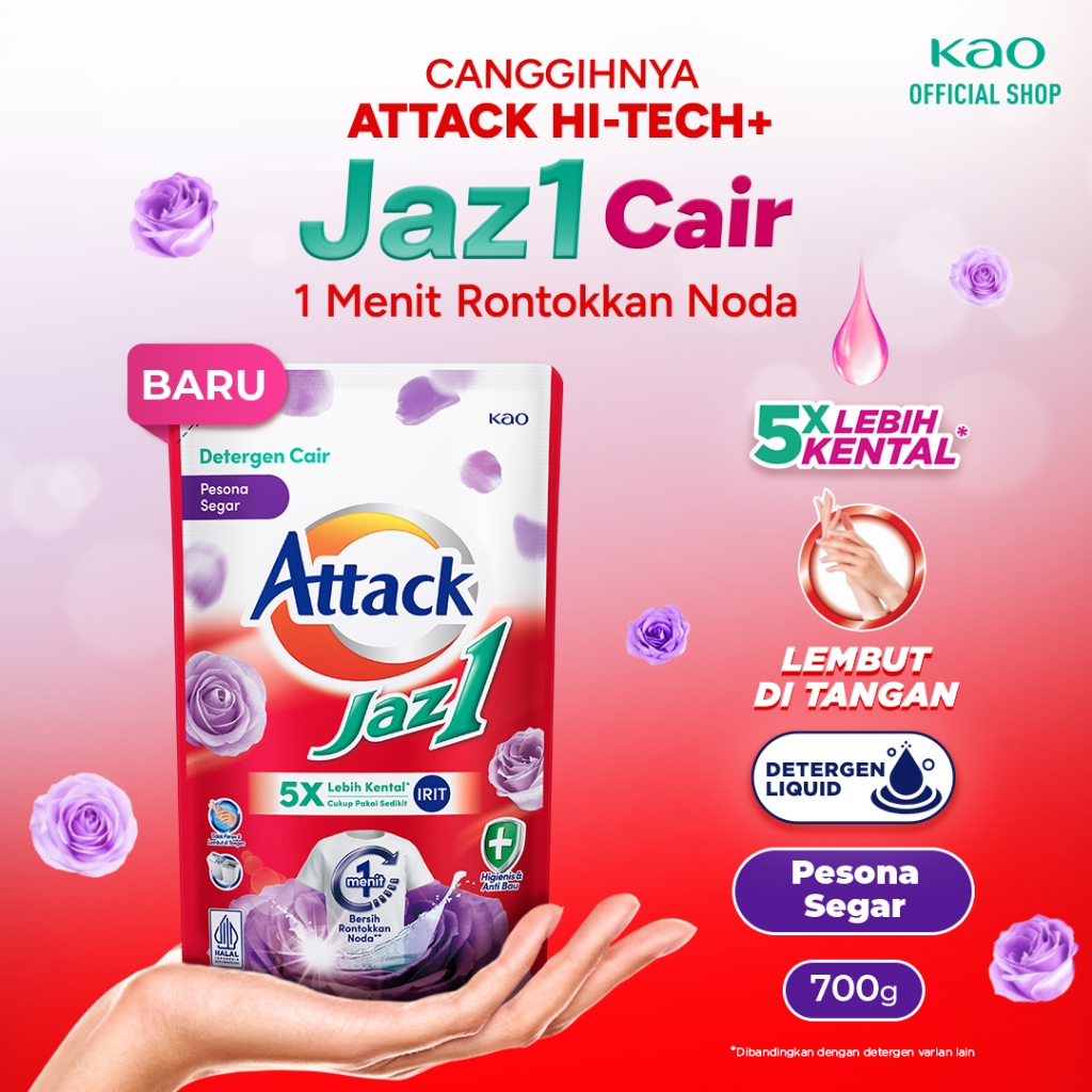 Jual Attack Jaz1 DeterGEL Pesona Segar Deterjen Gel 700 gr Pouch | Shopee Indonesia