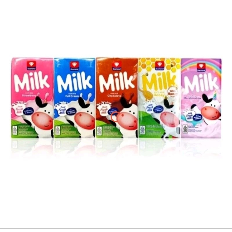 Jual MOOJOK-Susu UHT Diamond kotak 125ml Enak Halal with Fresh Milk ...