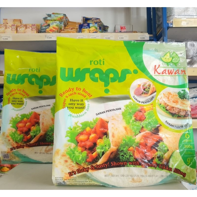 Jual Roti Wraps Kawan (Isi 6Pcs) / Tortila Kawan / Kulit Kebab Kawan ...