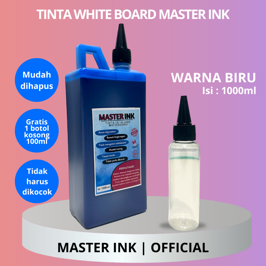 Jual Tinta Spidol Whiteboard Master INK Tinta Isi Ulang Spidol Master ...