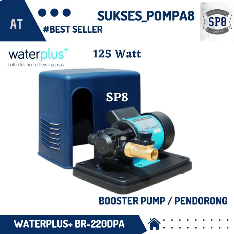 Jual Booster Pump Waterplus+ BR-220 DPA Otomatis / Pompa Air Pendorong ...