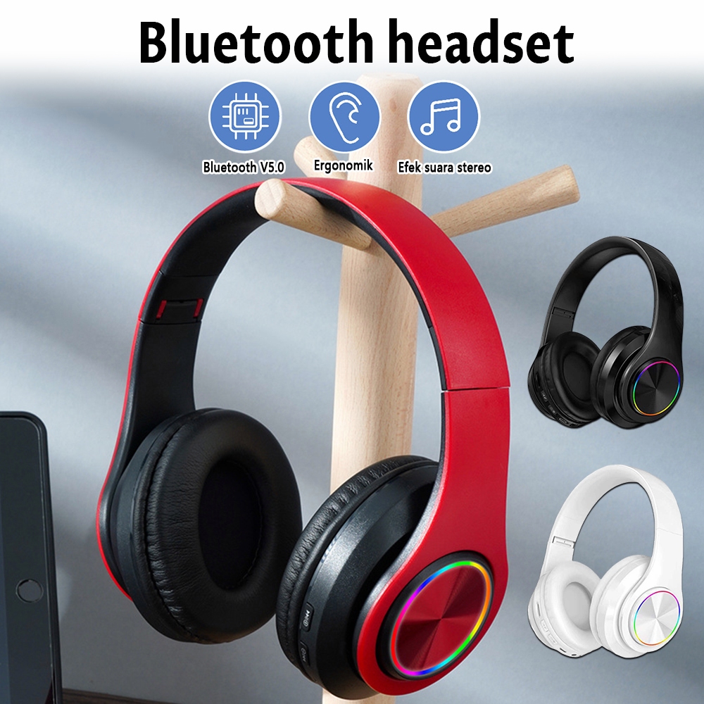 Jual B39 Wireless Headset LED Bluetooth Headphone HIFI Stereo Bass ...