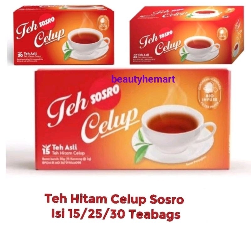 Jual Teh Sosro Celup Isi 15 , 25 & 30 Bags - Teh Sosro Celup Kemasan ...