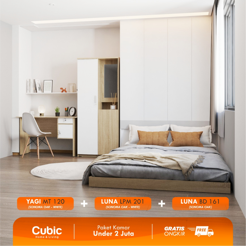 Jual Cubic Set Kamar Tidur 160 X 200 / Paket Kamar Berseri 2 / LUNA BD ...