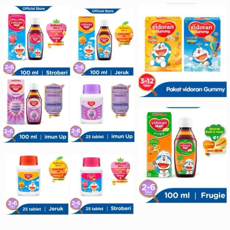 Jual Vidoran Smart Frugie Vitamin Sirup Tablet Imun Booster Up Menjaga ...