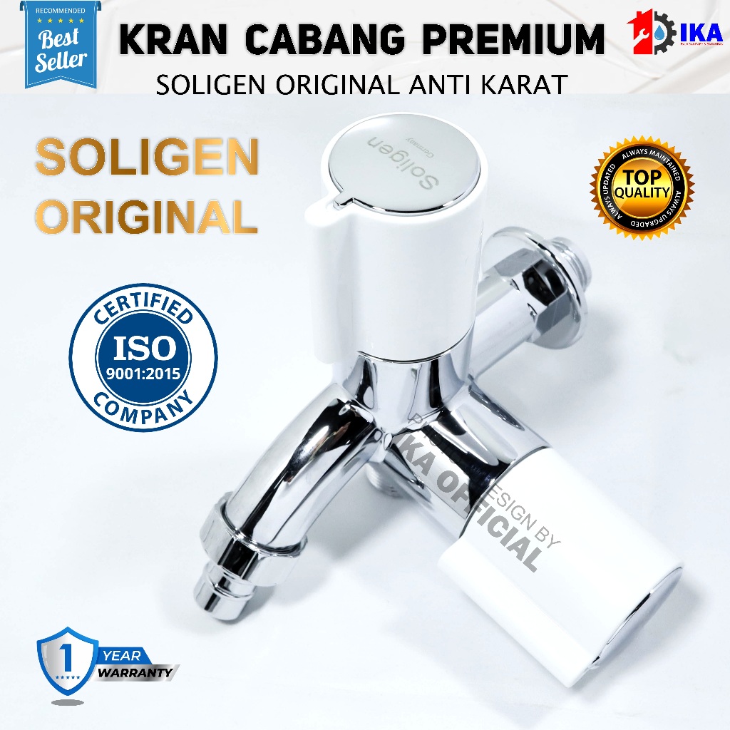 Jual Kran Cabang S22 New Soligen Kran Shower Putih / Kran Cabang Shower ...
