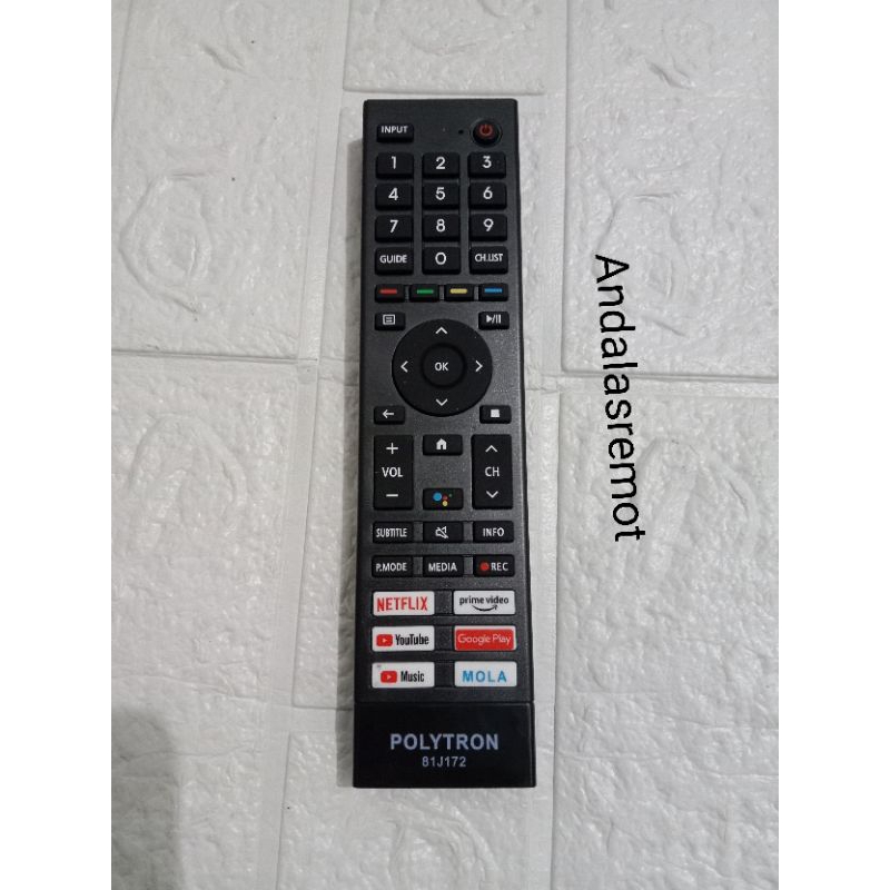 Jual REMOT TV POLYTRON LCD/LED ANDROID SMART TV 81J172 | Shopee Indonesia