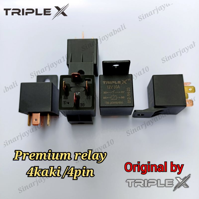 Jual relay kaki 4 kaki 5 triple x rellay 4pin 5pin 12volt riley 4kaki ...