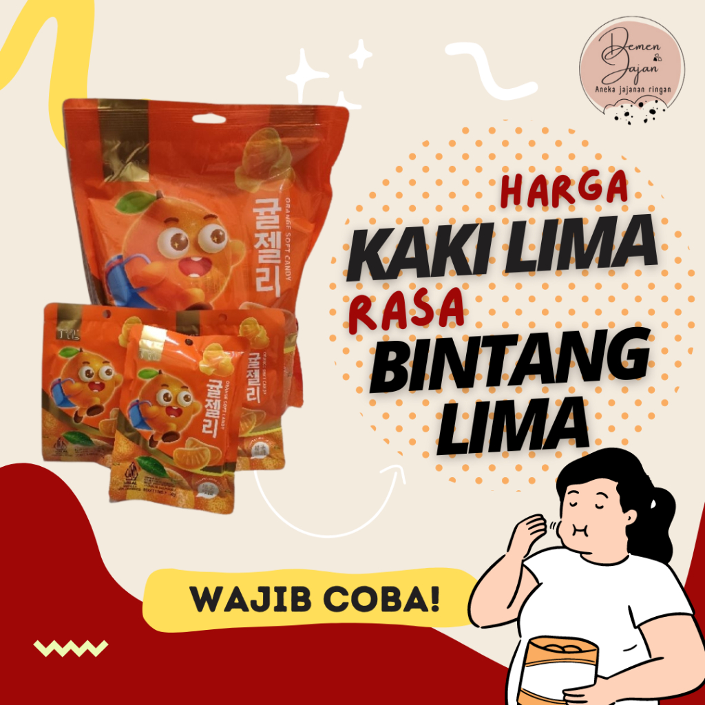 Jual TYL Orange Soft Candy Permen Jelly Jeruk 300g (15 pcs) | Shopee ...
