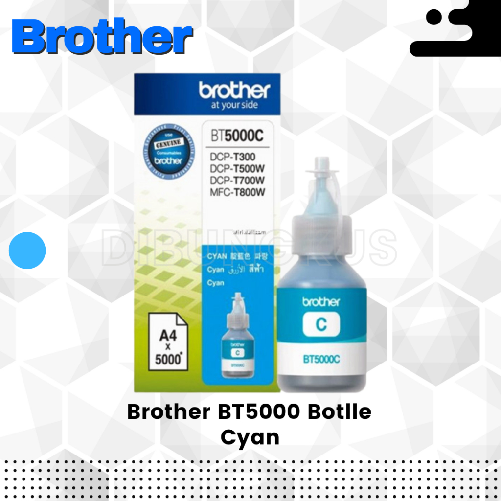 Jual Tinta Brother BT5000C BT5000 Cyan Biru Ori 100% | Shopee Indonesia
