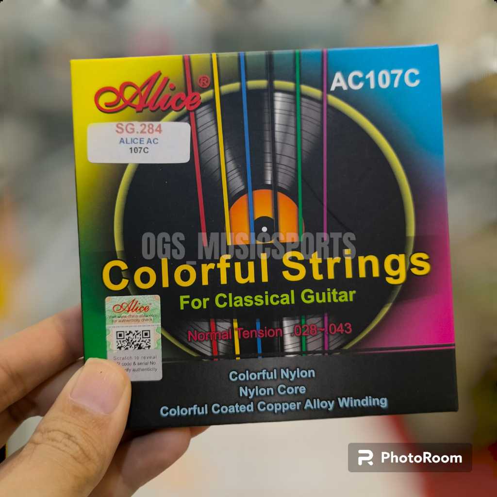 Jual Alice Ac107c Senar Gitar Klasik Nylon Ori Warna Colorful Normal Tension Shopee Indonesia