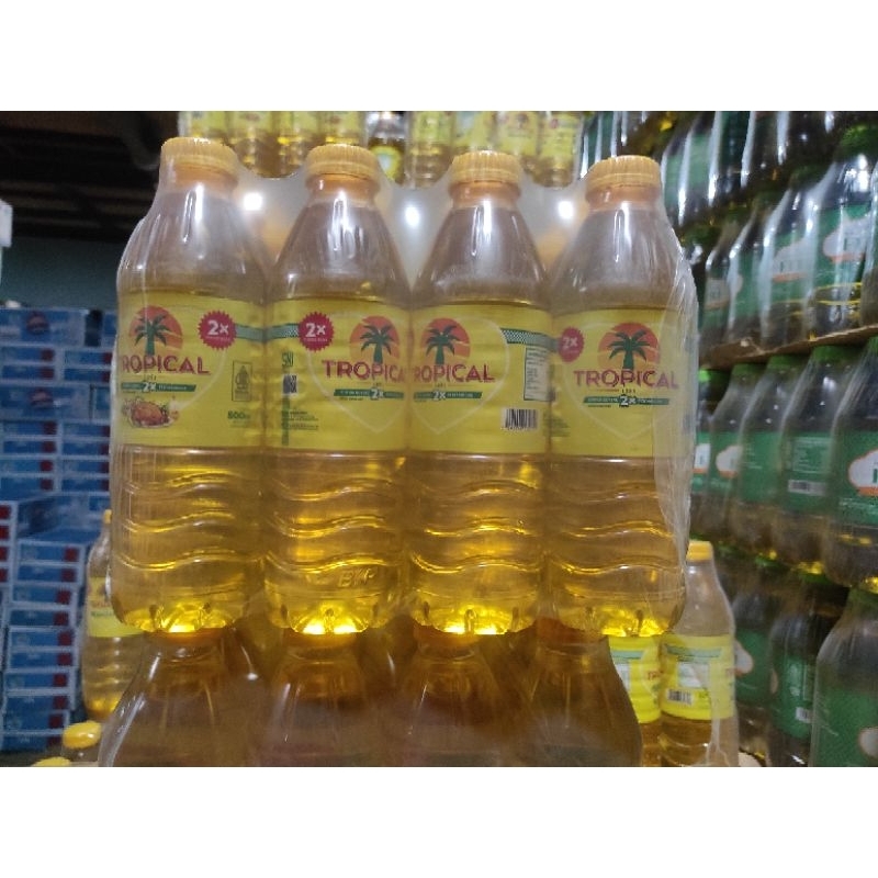 Jual Minyak Goreng Tropical Botol 500ml 1 pack isi 12 pcs | Shopee ...