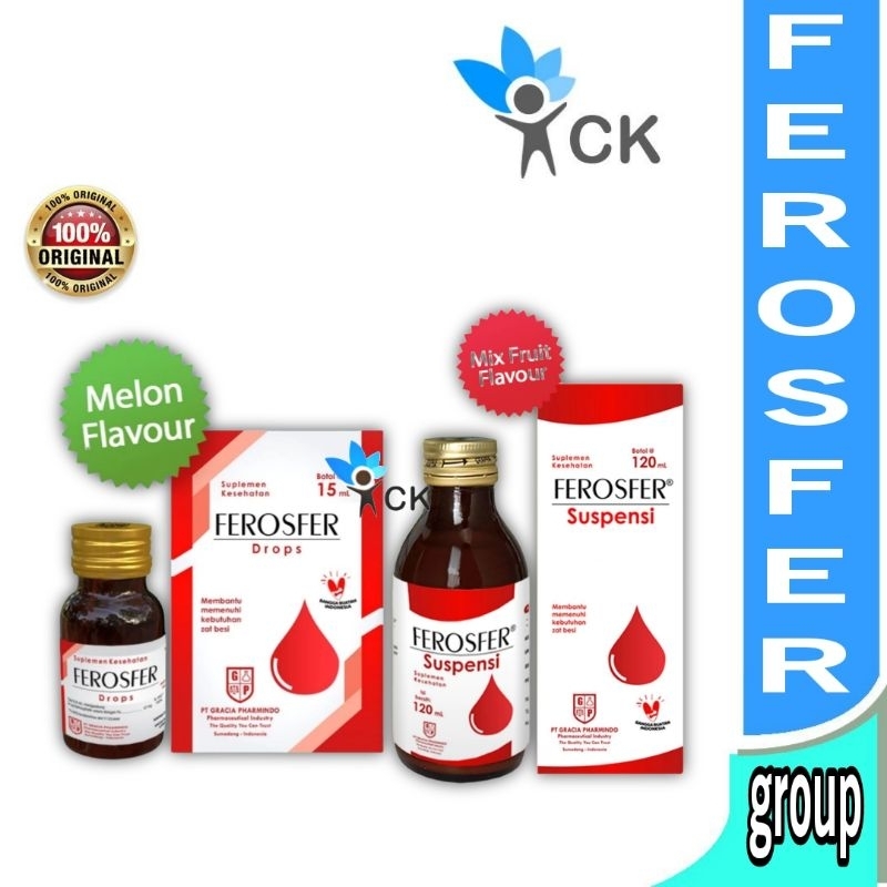 Jual FEROSFER - drop 15 ml / syrup 120 ml - suplemen penambah zat besi ...