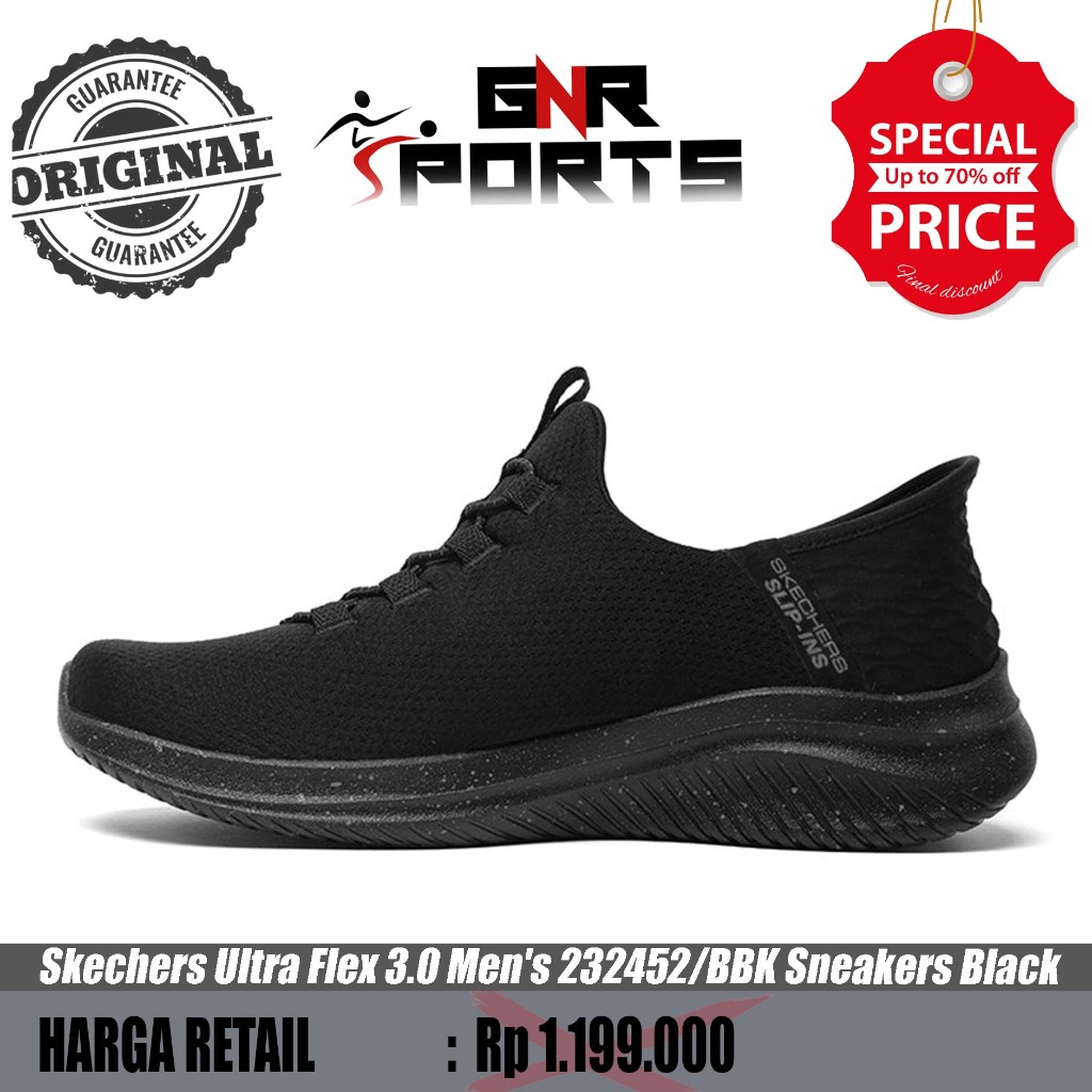 Jual Skechers Ultra Flex 3.0 Men's 232452/BBK Sneakers Black Original ...