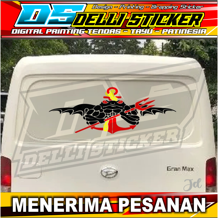 Jual Stiker Cutting Kaca Belakang Mobil Blind Van Logo Kopaska Ukuran ...
