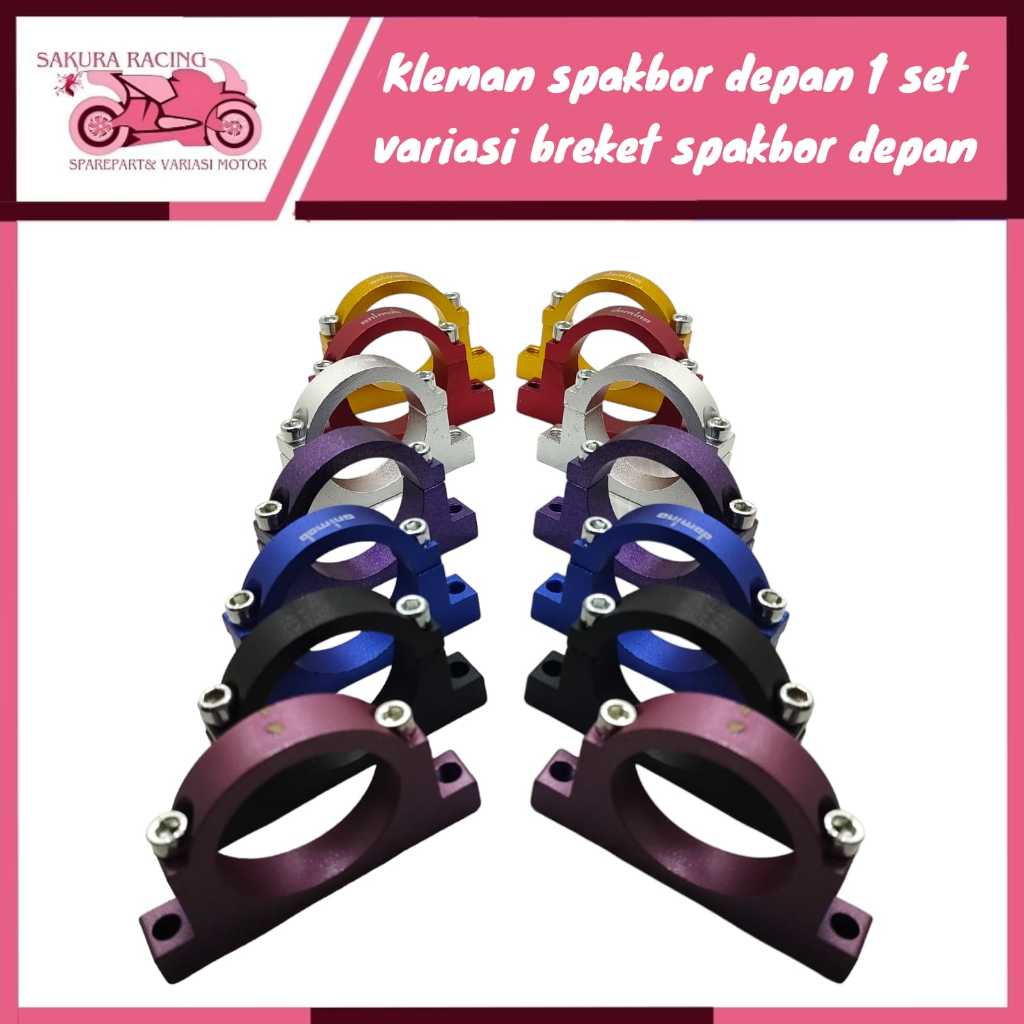 Jual Kleman Spakbor depan Satu set variasi Breket Spakbor Depan CNC ...