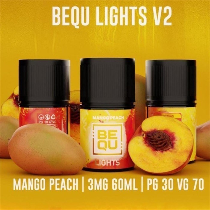 Jual LIQUID BEQU LIGHTS V2 MANGO PEACH BY PODA 60ML 3MG | Shopee Indonesia