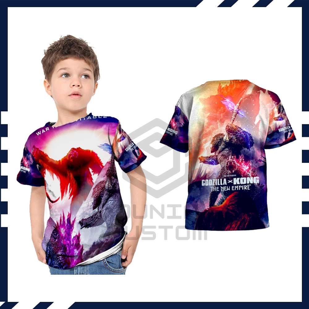 Jual Baju Godzilla | Kaos Anak Godzilla x Kong The New Empire 2024 ...
