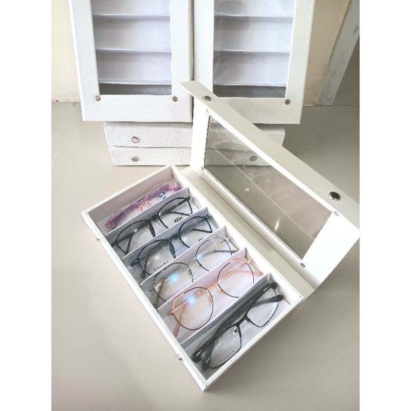 Jual BOX KACAMATA ISI 6 / KOTAK TEMPAT KACAMATA ISI 6 TRANSPARAN BAHAN ...