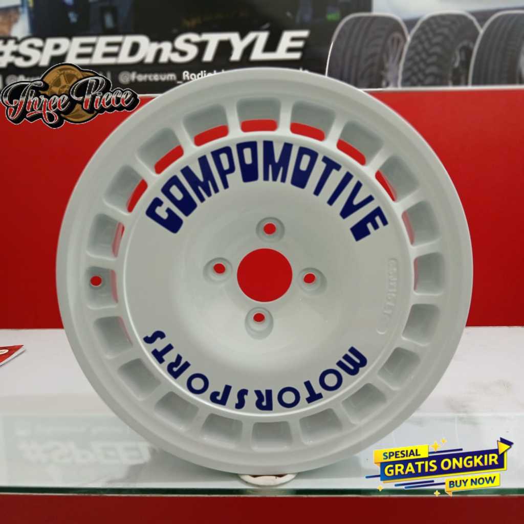 Jual Velg hsr COMPOMOTIVE ring 15 lebar 65 lubang 4 et 40 putih plus ...
