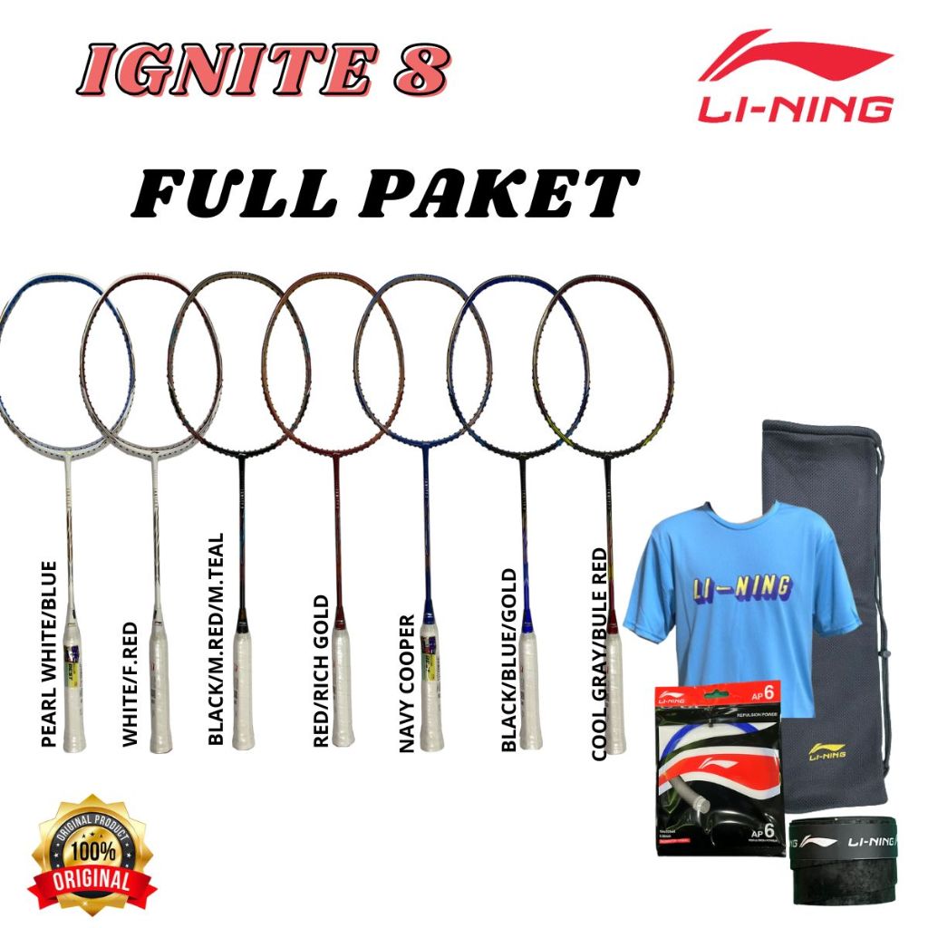 Jual RAKET LINING BADMINTON BULUTANGKIS LINING IGNITE 8 ORIGINAL ...