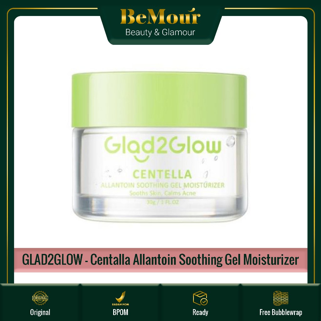 Jual GLAD2GLOW - CENTELLA ALLANTOIN SOOTHING MOISTURIZER GEL ( 30 / 55 ...