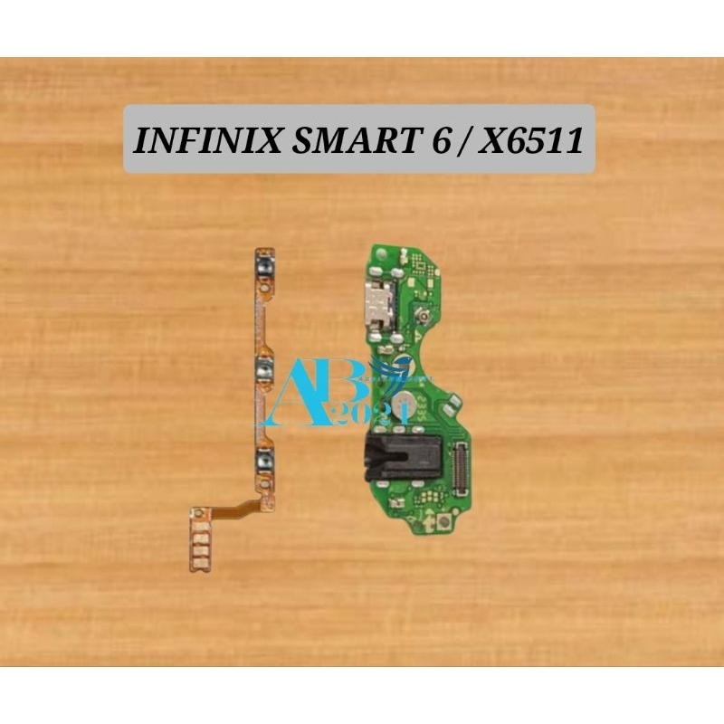 Jual PAPAN INFINIX SMART 6 X6511 CHARGER + ON OFF VOLUME KONEKTOR PCB FLEXIBEL CAS CON HF+MIC ...