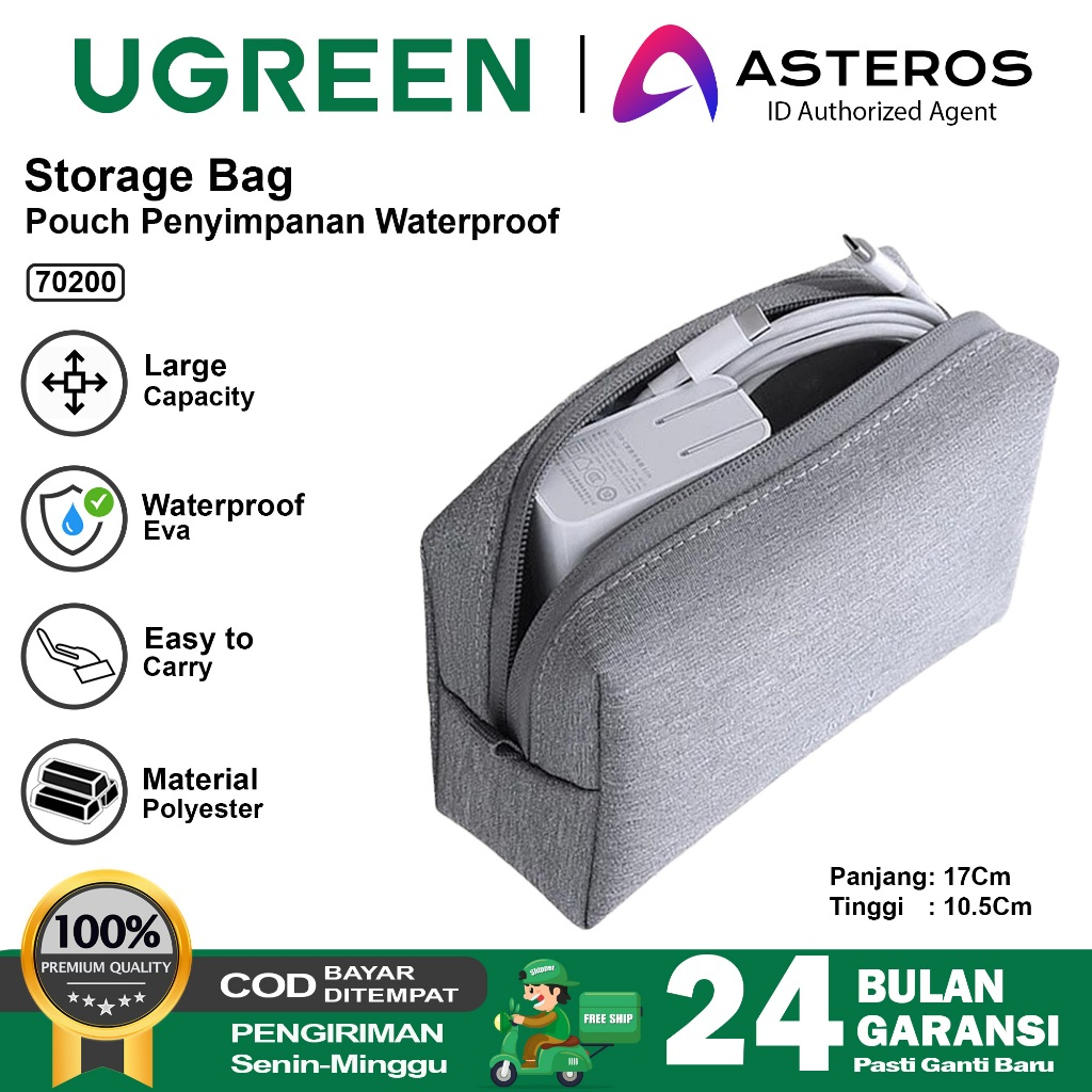 Jual UGREEN Storage Bag Large Capacity Dompet Travel Portable Bag 70200 ...
