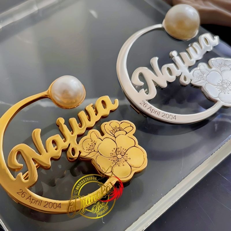 Jual Bros Nama Bunga Sakura / Merpati / Kupu-Kupu (Custom Nama ...