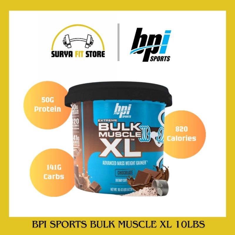 Jual BPI Bulk Muscle XL Mass Gainer 10lbs | Shopee Indonesia