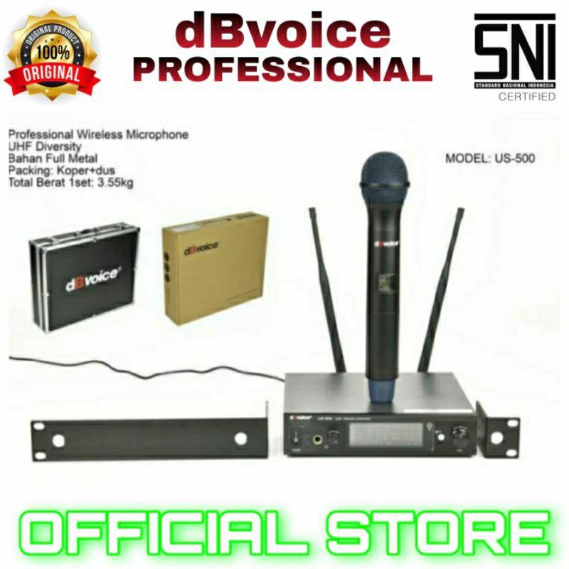 Jual mic wireless db voice us 500 microphone single mic | Shopee Indonesia