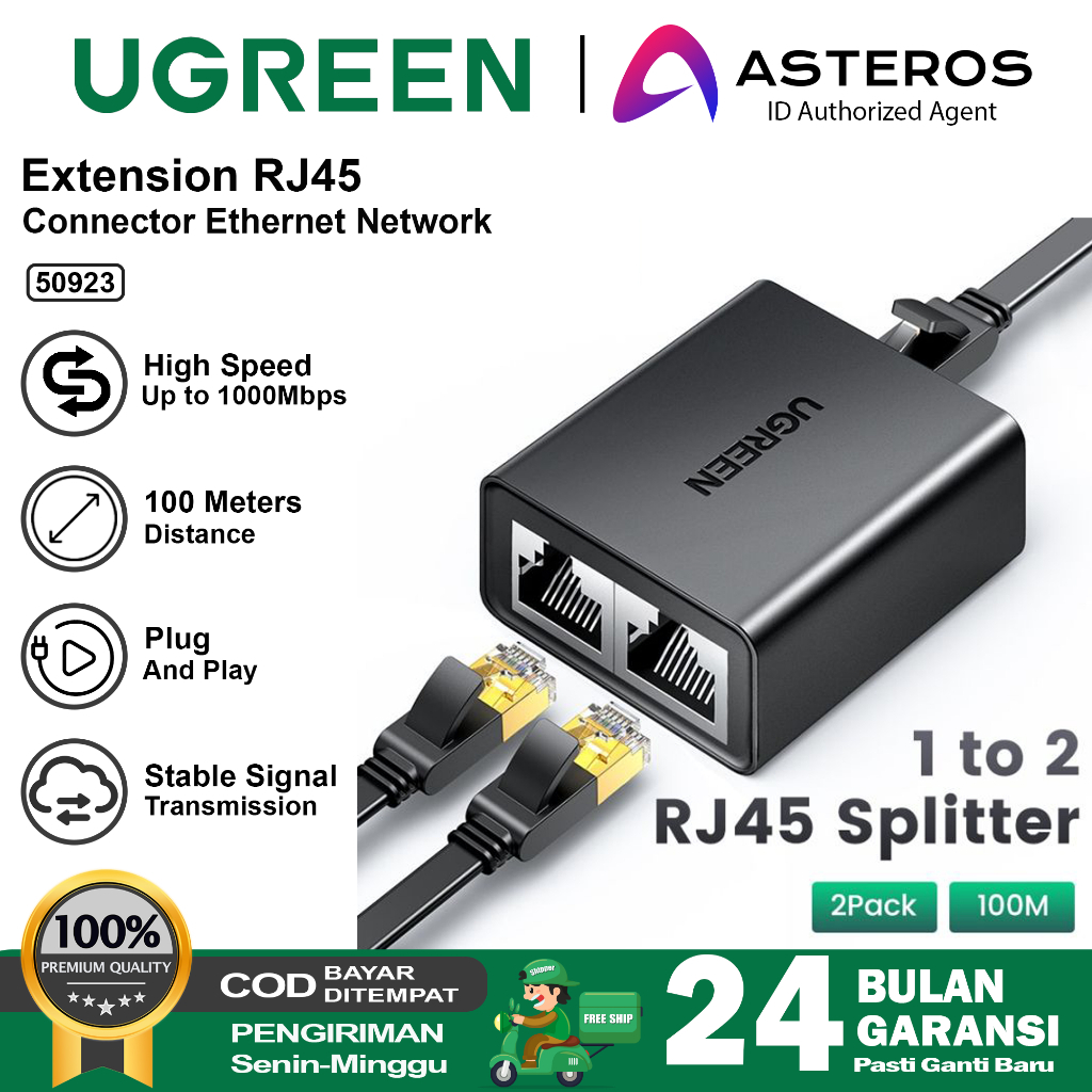 Jual UGREEN Barel UTP RJ45 Konektor Sambungan Kabel Lan Cat5e Cat6 Anti ...