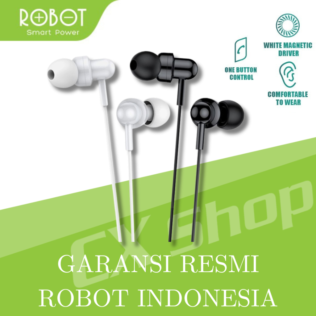 Jual Headset Robot RE20 Oblique In-Ear Deep Bass Ultra Light Wired ...