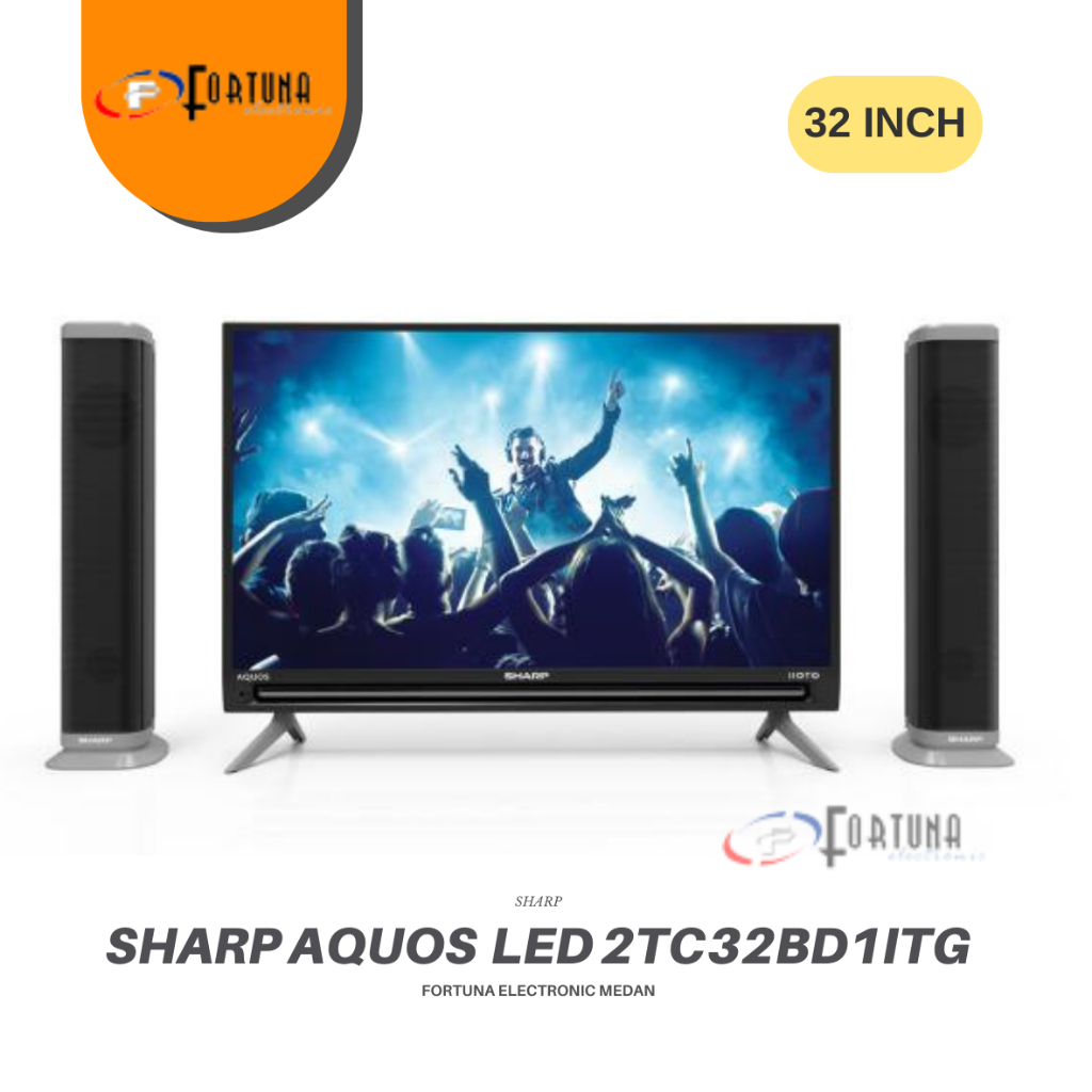 Jual SHARP LED TV 32 INCH 2TC32BD1iTG | 2T-C32BD1i-TG TOWER SPEAKER ...