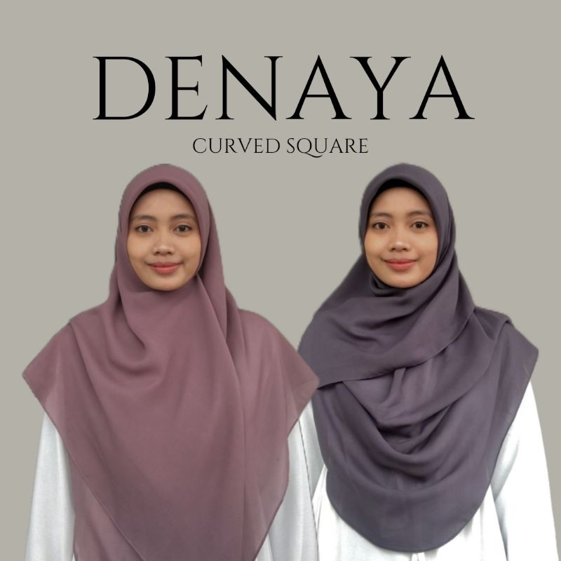 Jual Denaya Hijab Curve Malay Syari 130/140 | Segiempat Pollycotton 4 ...