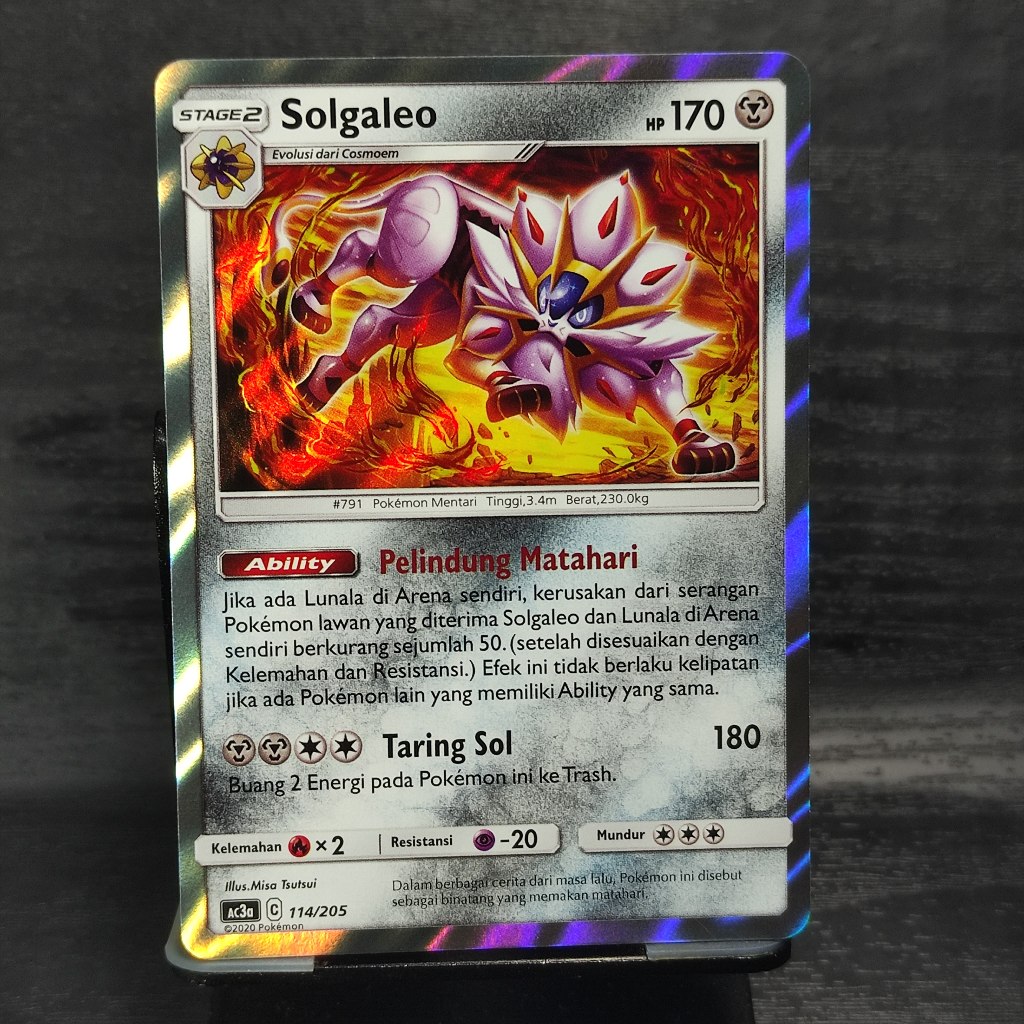 Jual Kartu Pokemon Solgaleo - LOGAM - regC 114/205 AC3a Holo Foil - Kartu Pokemon Original TCG ...